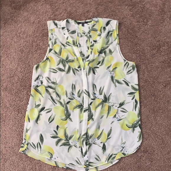 NYDJ | Tops | Nydj Lemon Print Top Sz Md | Poshmark